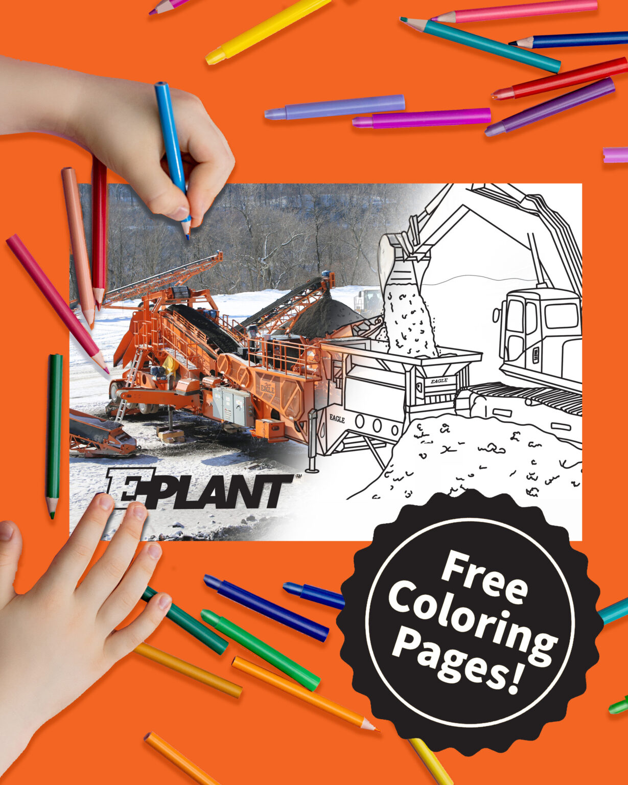Eagle Crusher Coloring Pages and Activity Sheets - Eagle Crusher